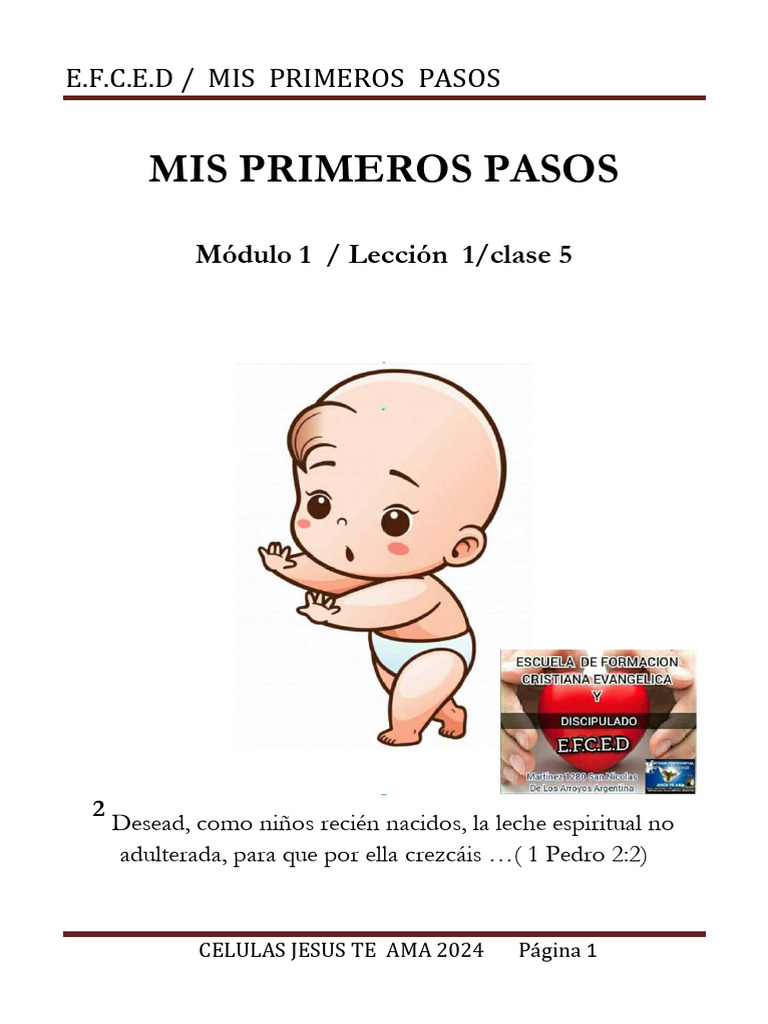 Mis Primeros Pasos - Leccion2 | PDF | Jesús | María, madre de Jesús