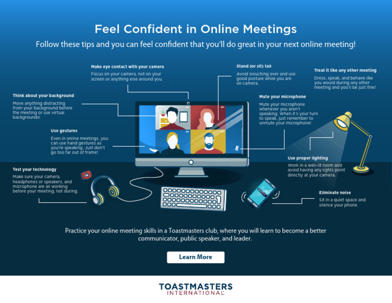 458 Online Meeting Infographic | PDF | Communication | Human Communication