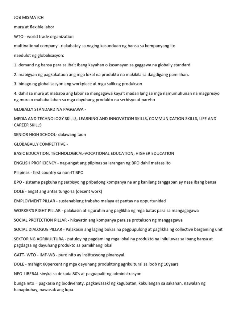 Job Mismatch | PDF