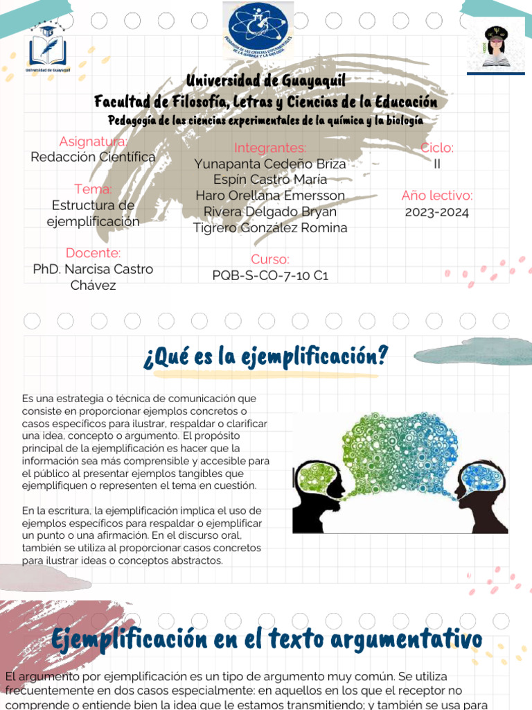 Estructura de Ejemplificación Grupo #6 | PDF | Argumento