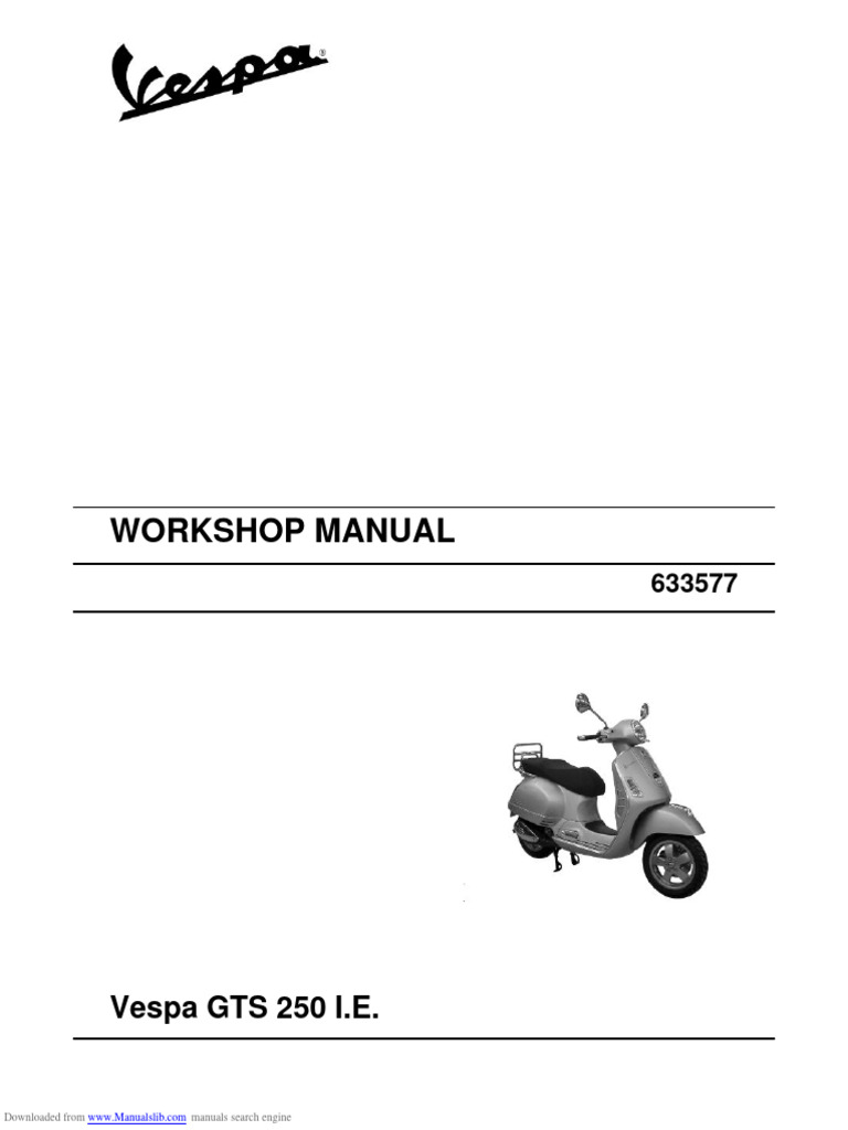 Vespa Gts - 250 - Ie | PDF | Rotating Machines | Mechanical Engineering