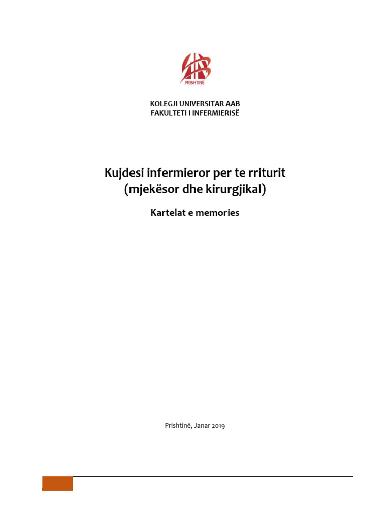 Kujdesi Infermieror Per Te Rriturit (Mjekësor Dhe Kirurgjikal) | PDF