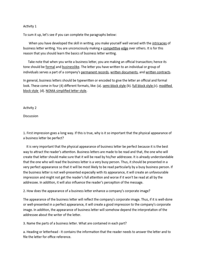 Bus Correspondence | PDF | Communication | Human Communication