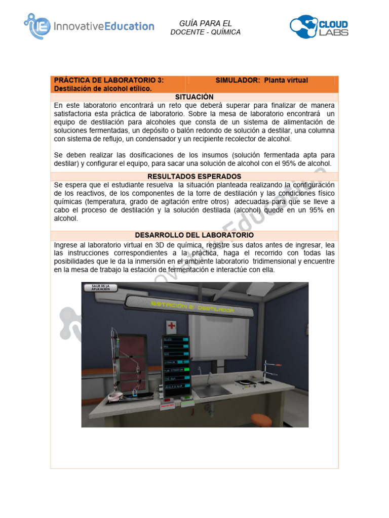 Destilación de Alcohol Etílico en Laboratorio | PDF | Destilación | Etanol