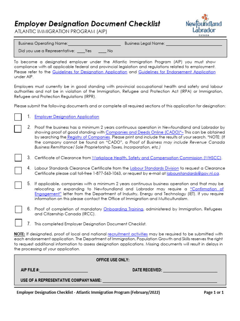 Designation Checklist 2 | PDF | Government