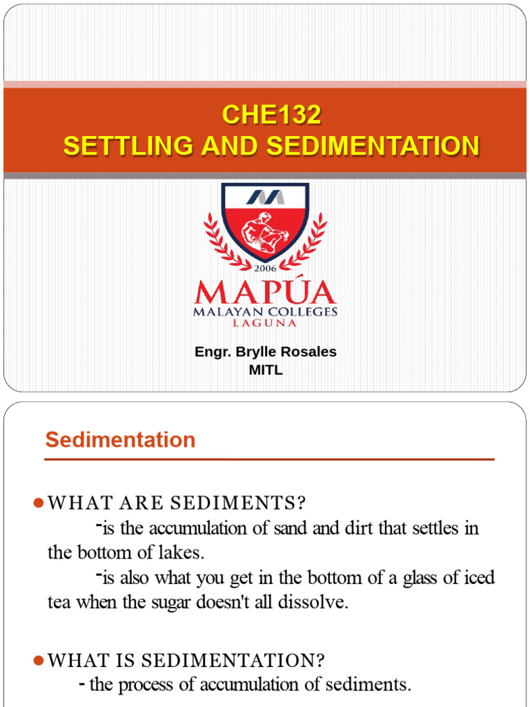 Module 1.6 Settling and Sedimentation | PDF | Physical Sciences ...