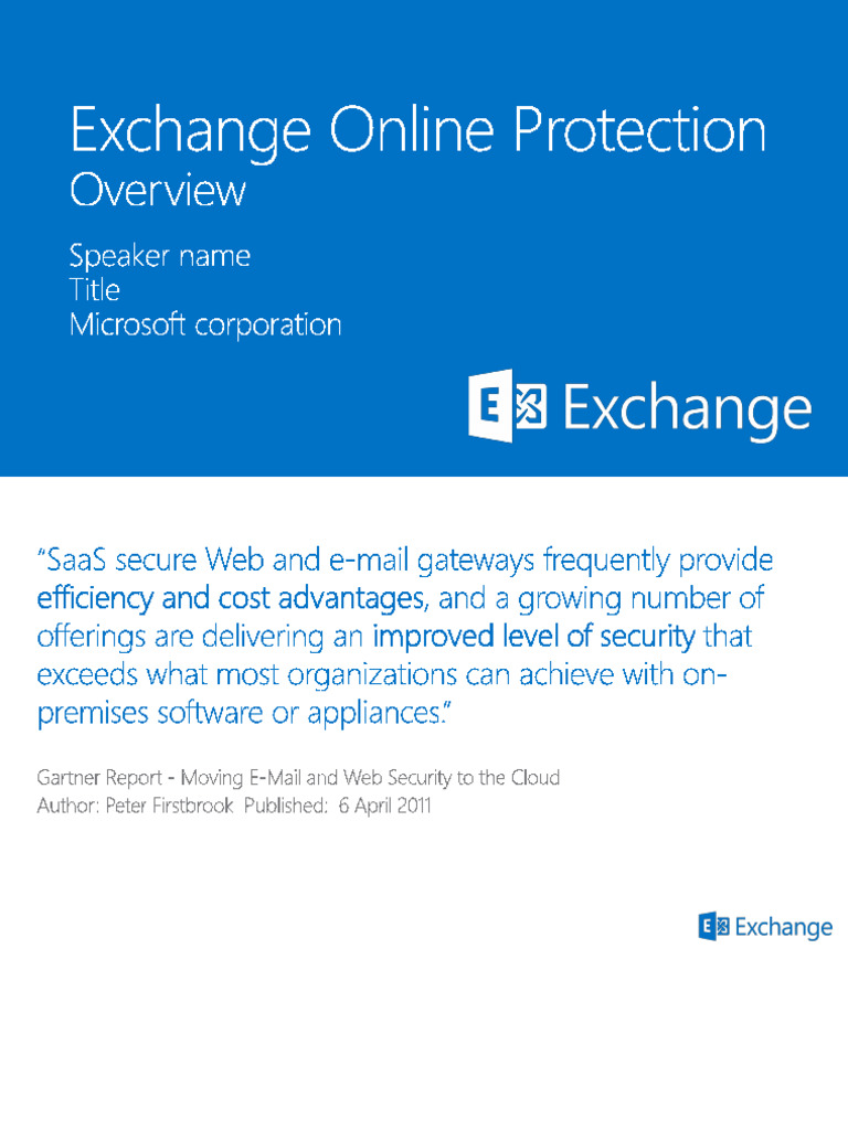 Exchange Online Protection Overview | PDF | Email Spam | Telecommunications
