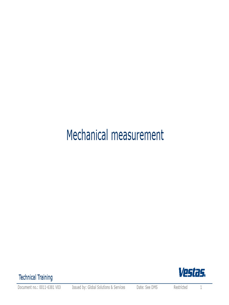 6 PPT - Mechanical Measurement | PDF | Equipment | Metrology