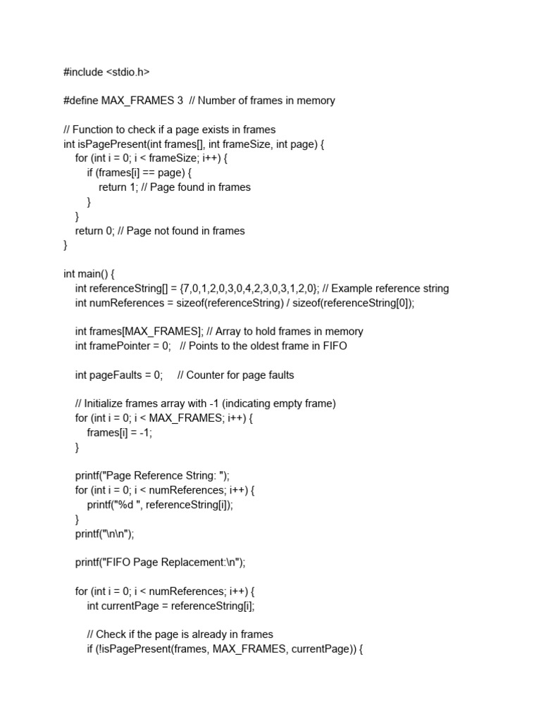 FIFO Page Replacement | PDF
