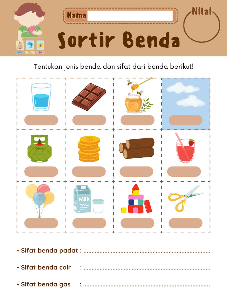 Mengelompokkan Jenis Benda dan Sifatnya | PDF