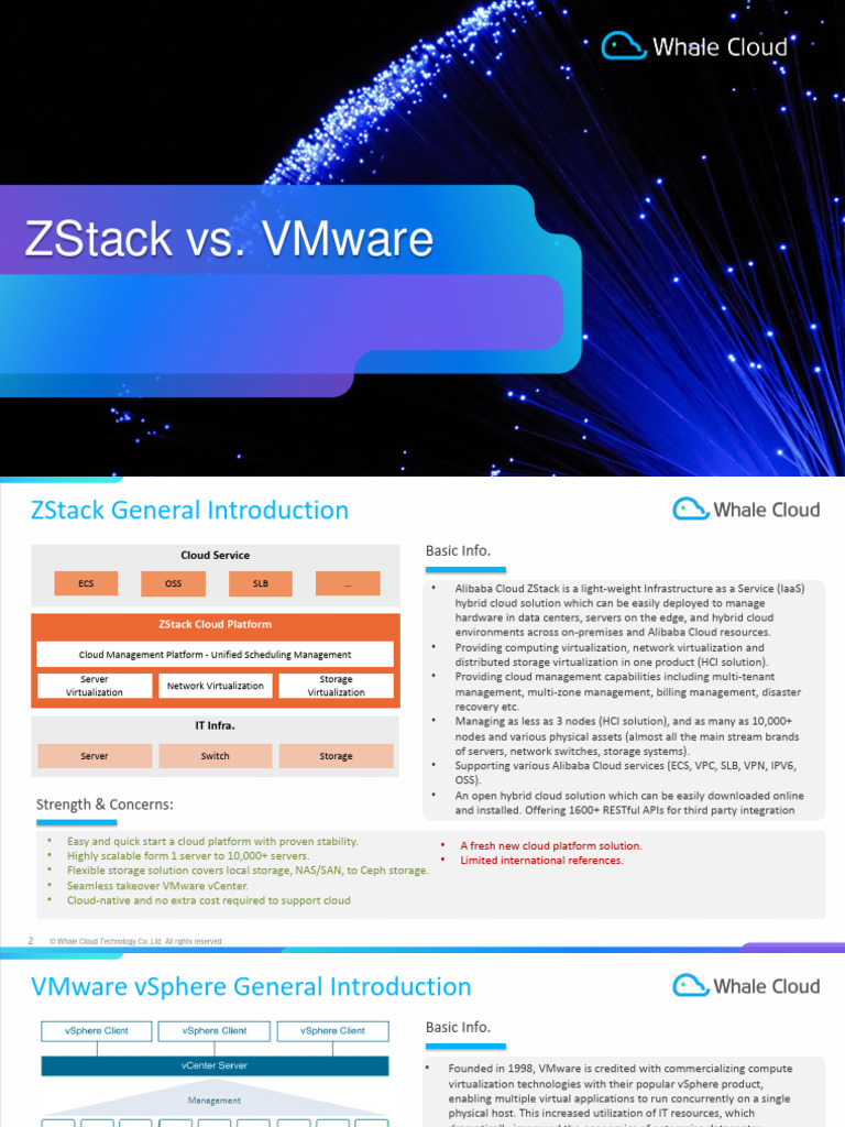 03 ZStack Vs VMware-v0.2 | PDF | Cloud Computing | Virtual Machine