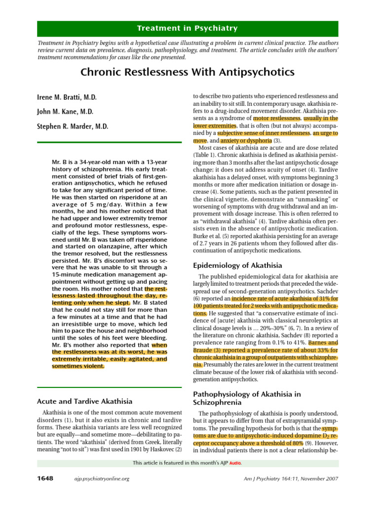 bratti2007 | PDF | Antipsychotic | Atypical Antipsychotic
