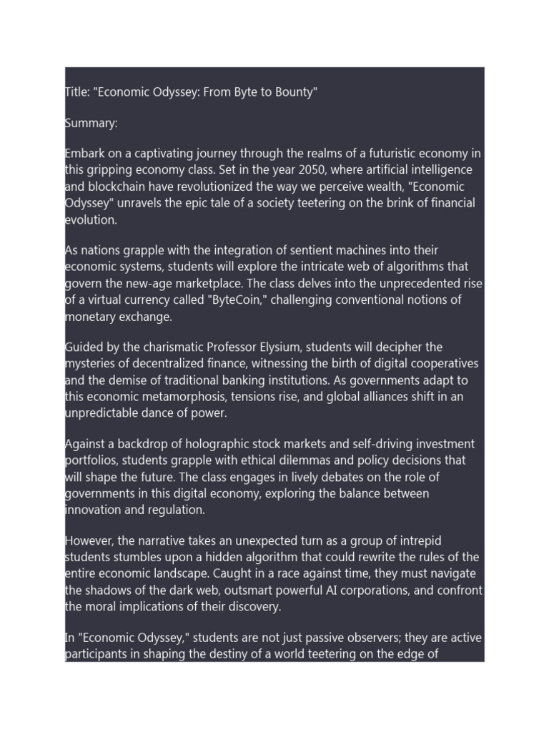 Future Economy Class: AI & Blockchain | PDF