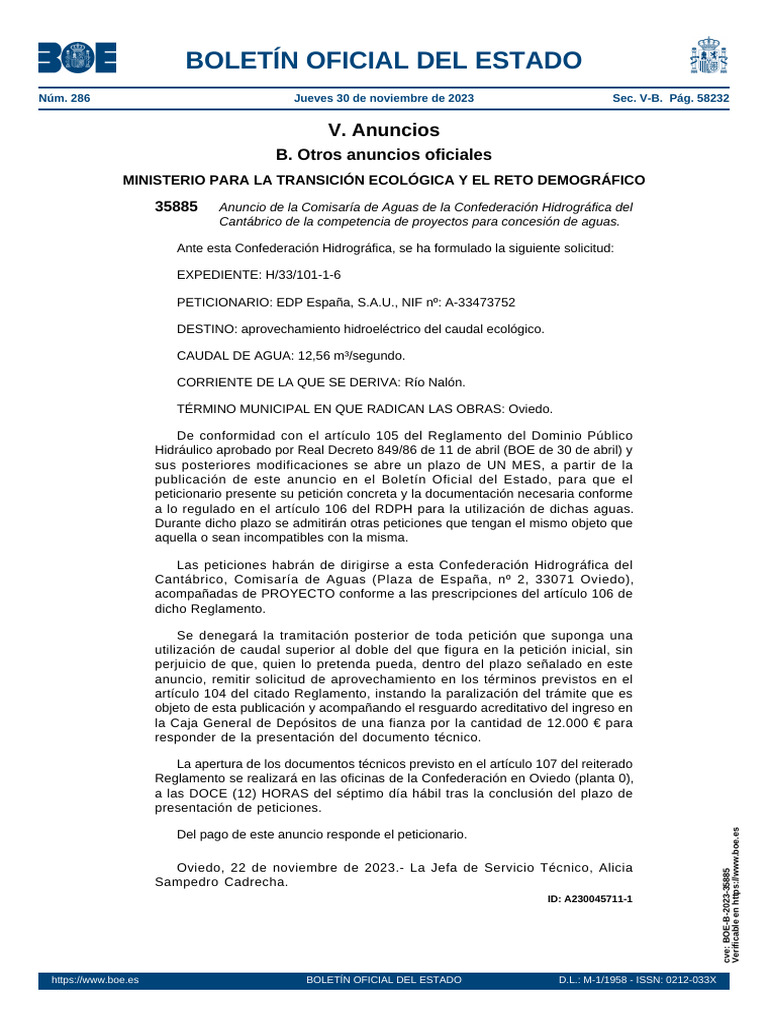 Boe B 2023 35885 | PDF | Gobierno