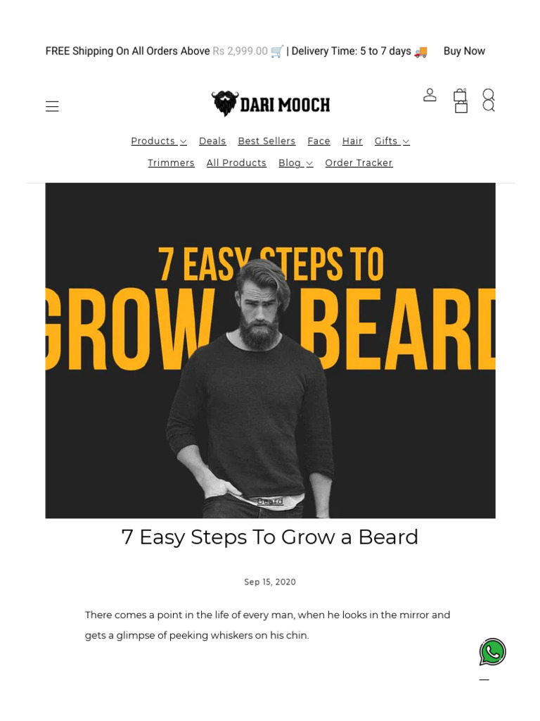 7 Easy Steps To Grow A Beard | PDF | Beard