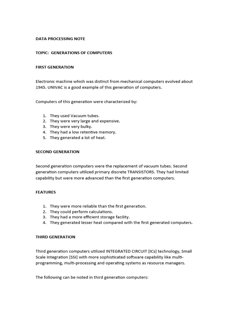 Data Processing Note | Download Free PDF | Integrated Circuit | Computing