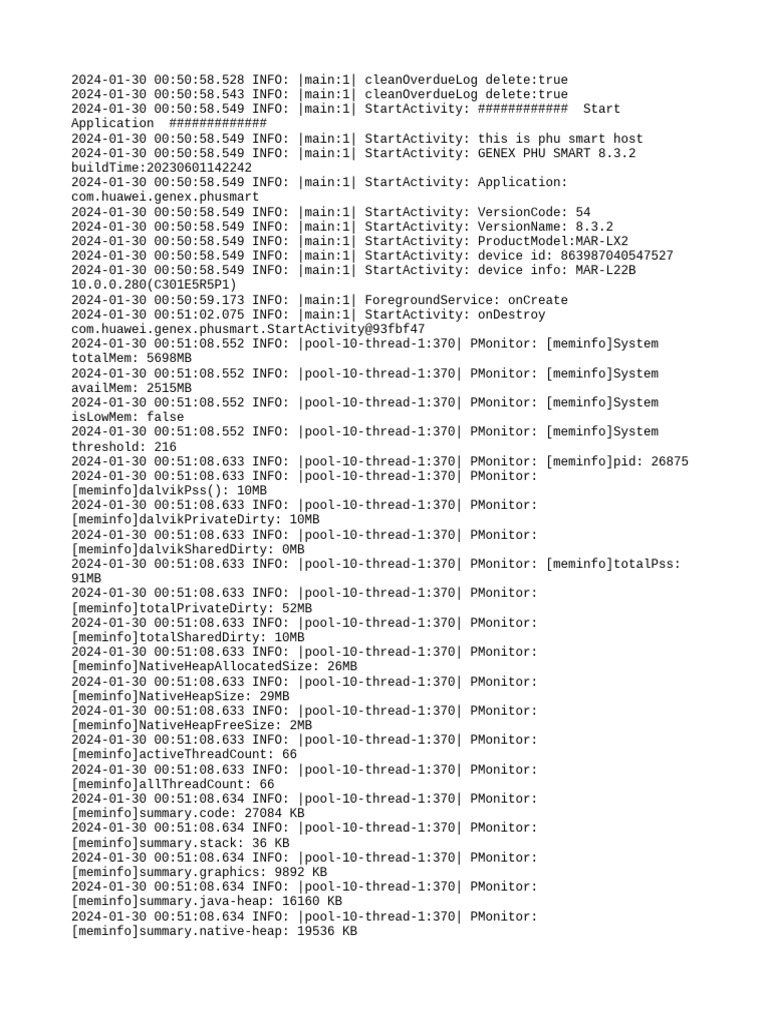 Phusmart 863987040547527 2024 01 30 Log | PDF | Computing | Computer ...