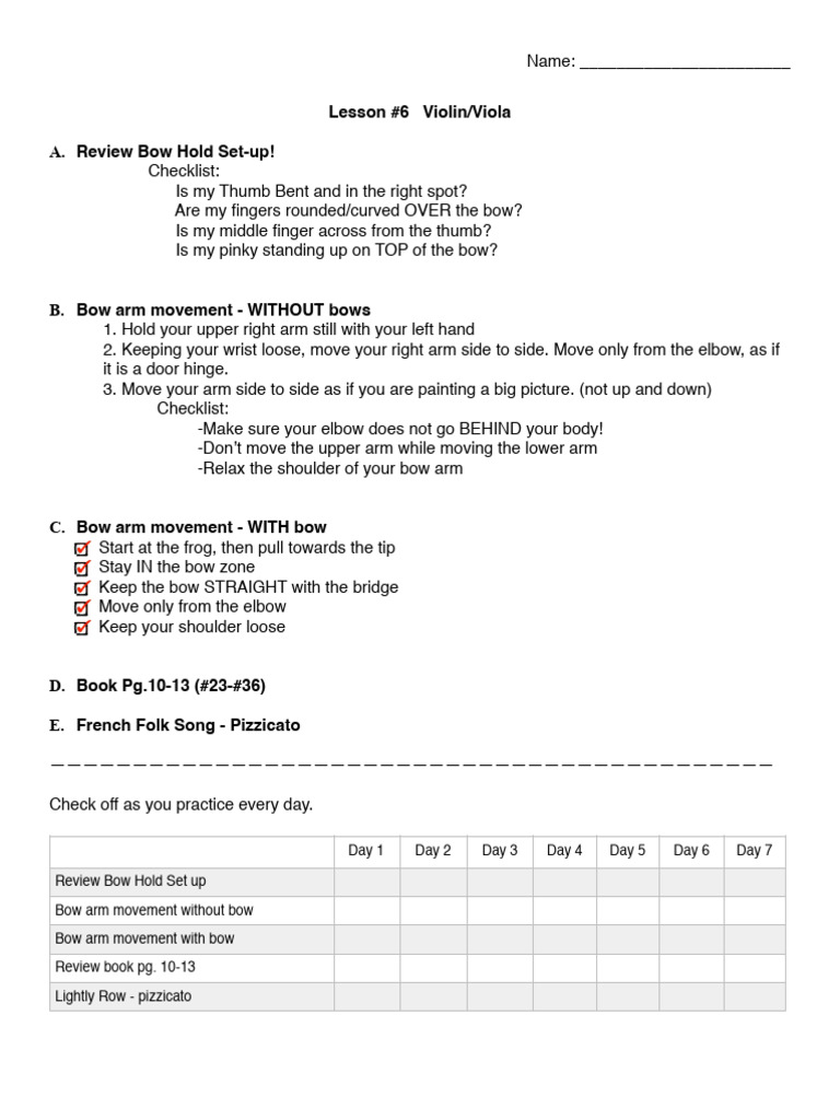 23 Lesson 6 VLN Vla | PDF
