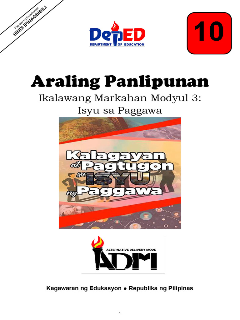 AP 10 Q2 M3 Isyu Sa Paggawa | PDF