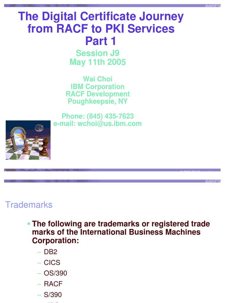 r05 Racf Digital Certificate | PDF | Public Key Cryptography | Key ...