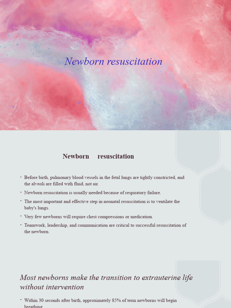 Neonatal Resuscitation | PDF | Fetus | Lung
