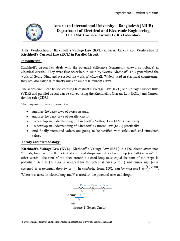 DC Lab - Exp - 2 | PDF | Series And Parallel Circuits | Electrical Network