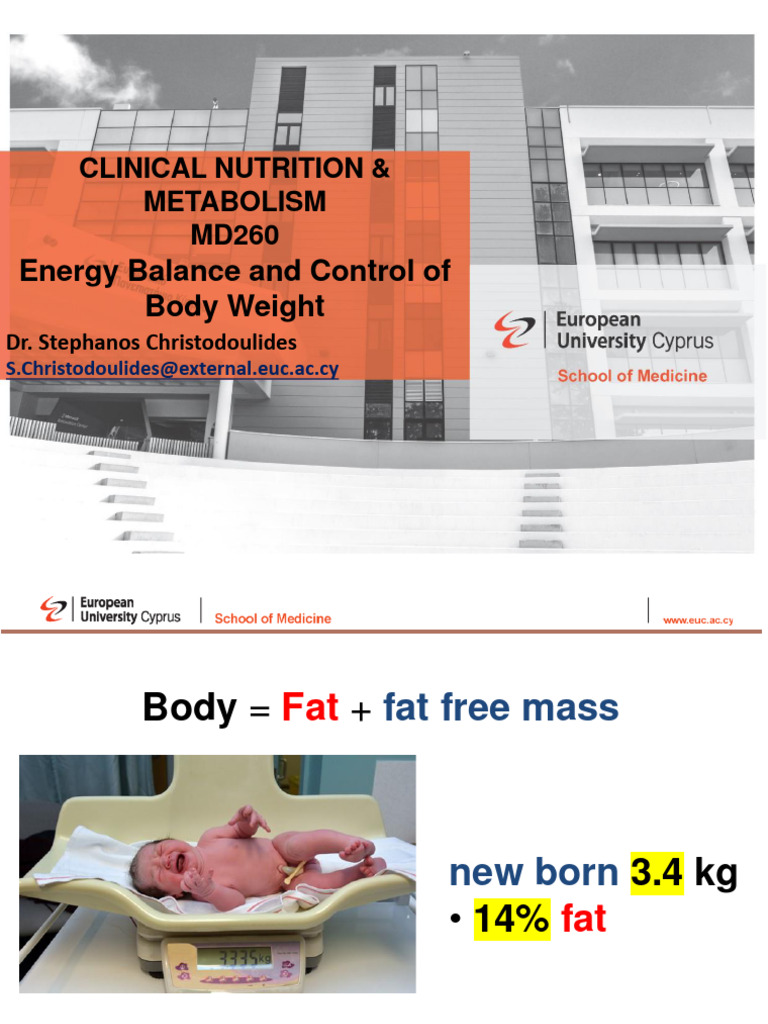 1-Energy Balance and Control of Body Weight | PDF | Body Mass Index ...