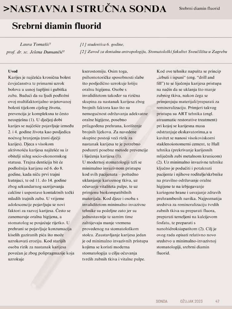 Srebrni Diamin Fluorid | PDF