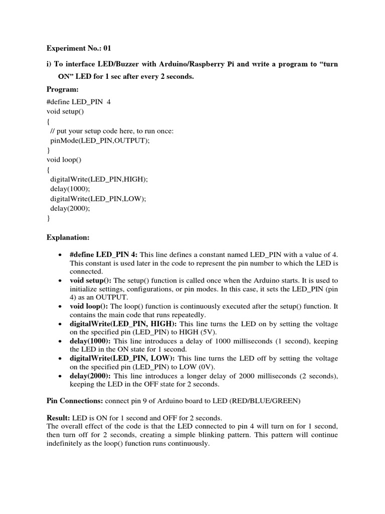 IoT - Exp 1 | Download Free PDF | Arduino | Computer Engineering