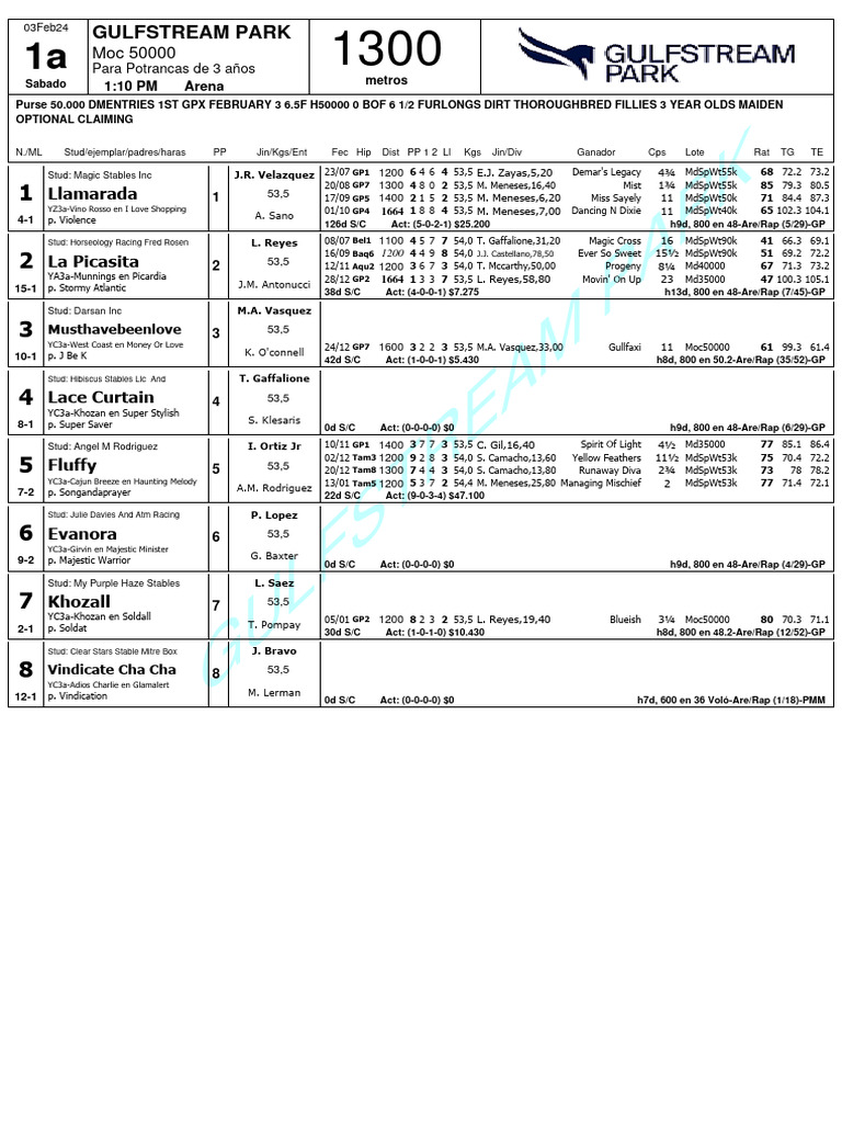 Gulfstream Park Retrospecto | PDF | Horse Racing | American Racehorses