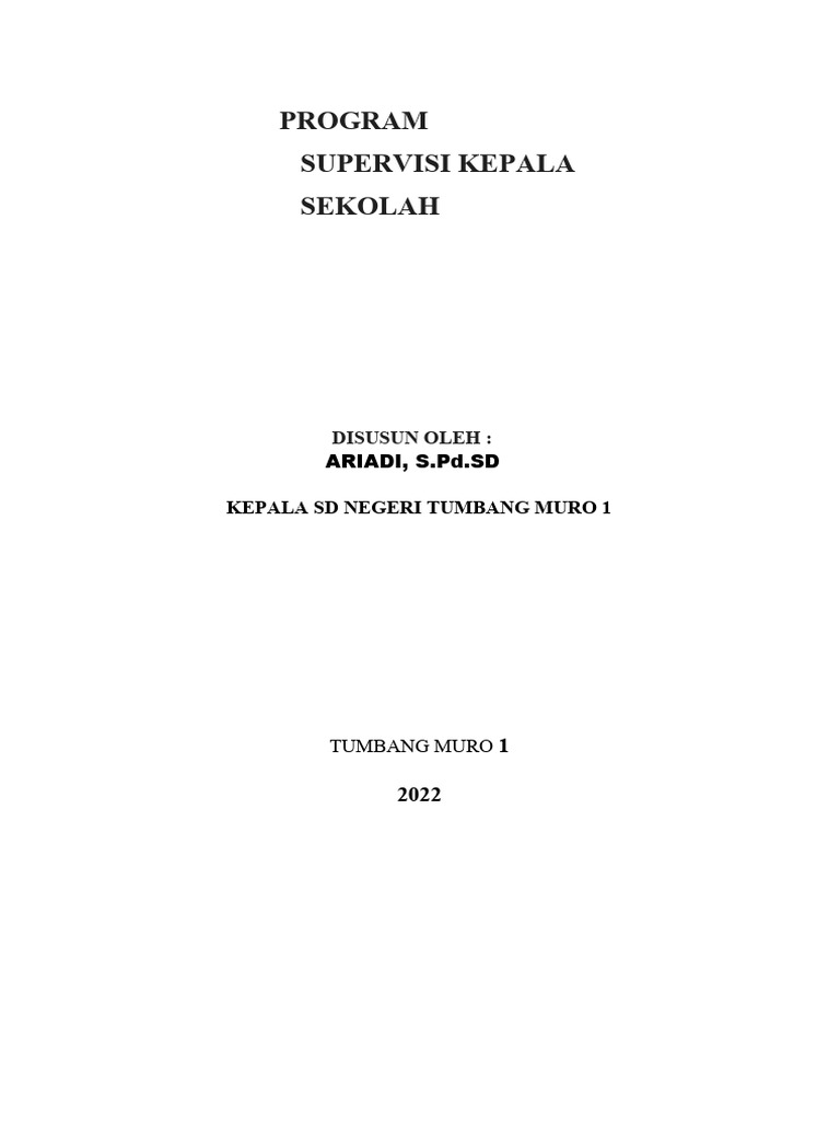 Supervisi SD Tumbang Muro-1 | PDF | Bisnis