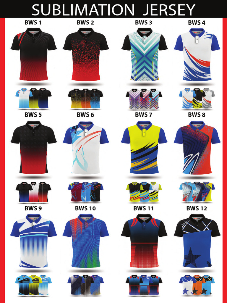 Sublimation Jersey Design Catalogue | PDF
