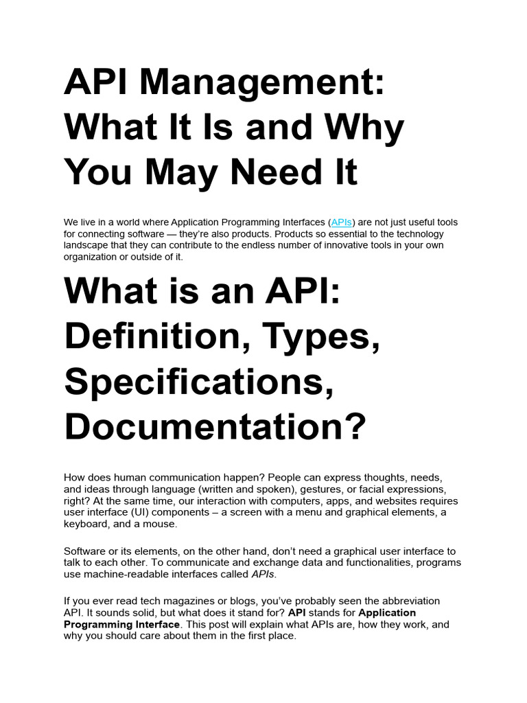 API Management and api's | PDF | Representational State Transfer | Soap