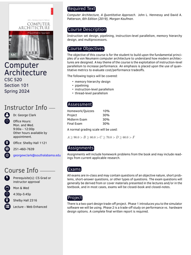 CSC520 Syllabus | PDF | Parallel Computing | Computing