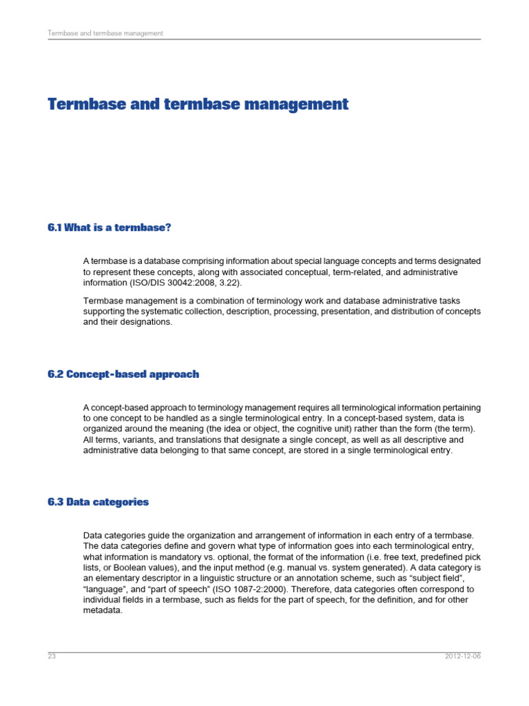 Termbase Management | PDF | Information | Data