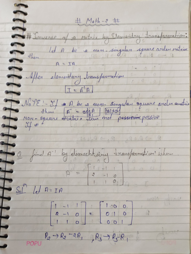 Unit 1 Matrices | PDF