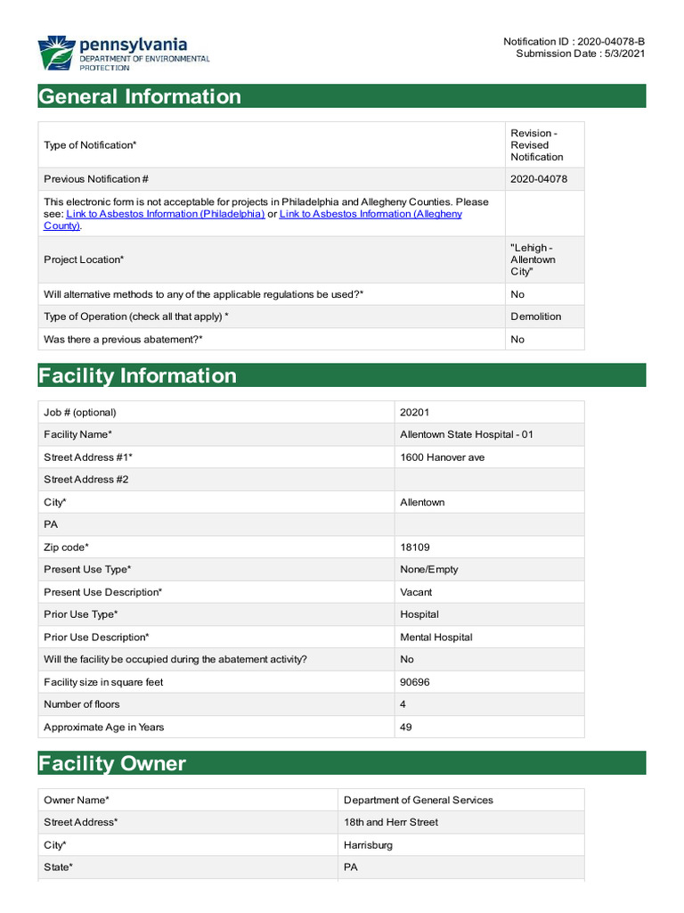 ASH Asbestos Notification | Download Free PDF | Waste | Asbestos