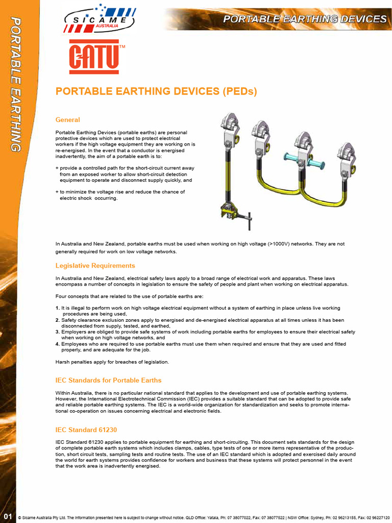 Portable Earthing Devices (Peds) : General | PDF | High Voltage | Power ...