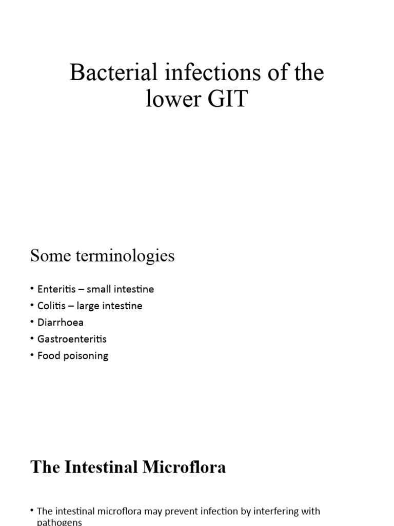 Bacteria Infections of Lower GIT | PDF | Diarrhea | Foodborne Illness
