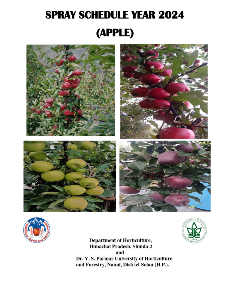Apple Spray Schedule 2024, Himachal | PDF | Botany | Plants