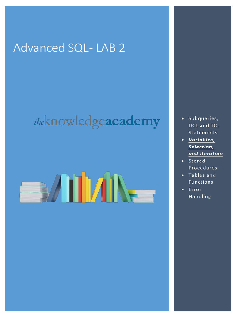 Advanced Sql Lab 2 Pdf Sql Control Flow 1070