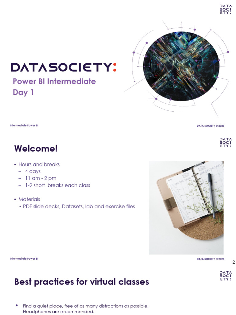Intermediate Power BI Course Overview | PDF | Computing | Information ...