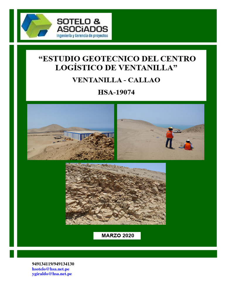 Estudio Geológico Geotecnico Ventanilla | PDF | Clima | Roca (geología)