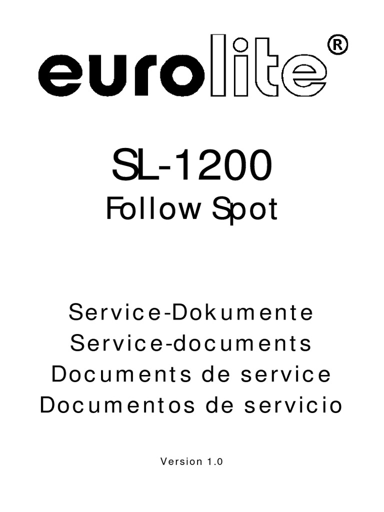 Eurolite sl-1200 Follow-Spot SM | PDF | Equipment | Electrodynamics