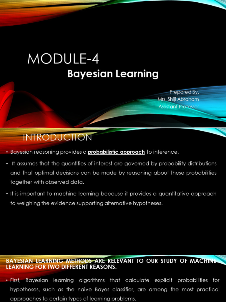 Module 4 Pdf Bayesian Inference Machine Learning