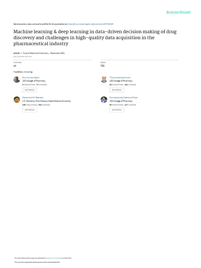 FMC 2021 ArtificialIntelligence - Narasimha | PDF | Machine Learning | Artificial Neural Network