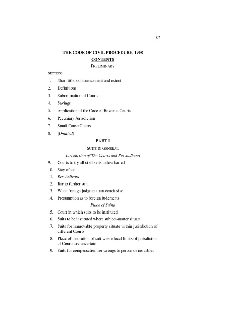 The Code of Civil Procedure 1908 | PDF | Lawsuit | Appeal