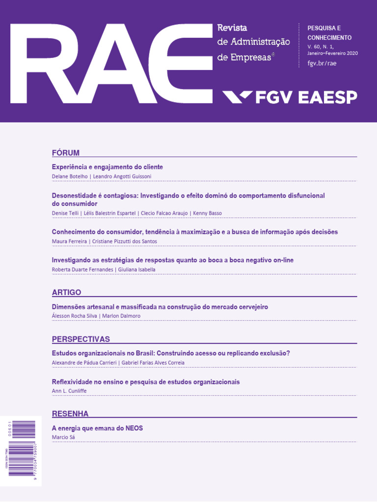 RAE Jan-Fev 2020 | PDF | Science | Marketing