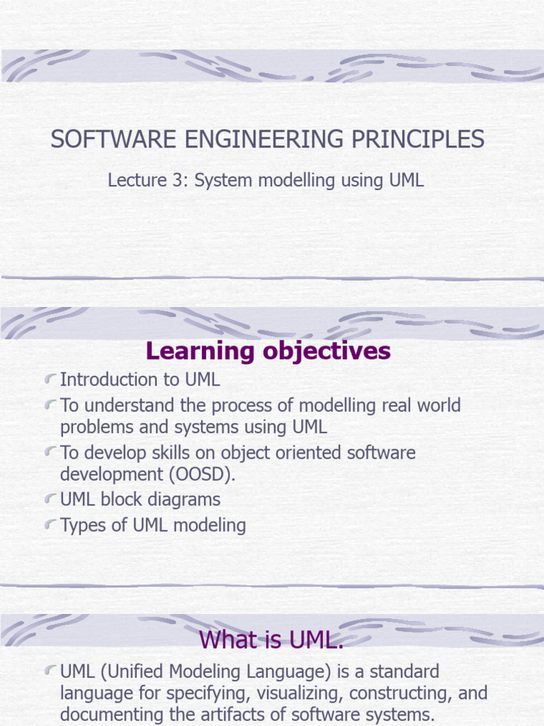 Lecture 04 System Modelling Using Uml Pdf Unified Modeling Language