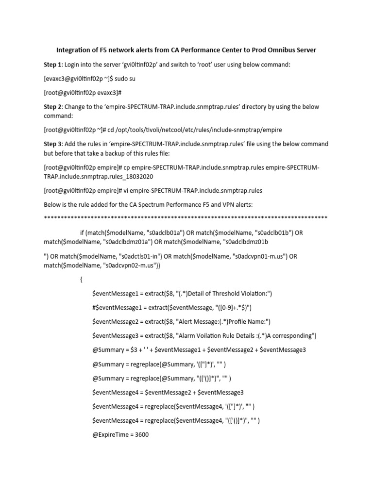 F5 Alerts Integration with CA Performance Center | PDF | Systems ...